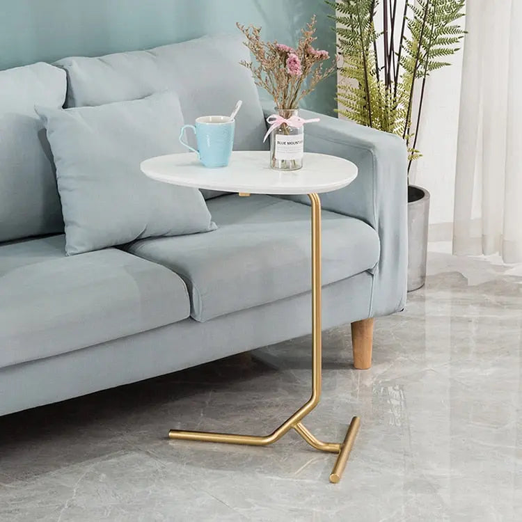 Solid Wood Counter Table with Brass Leg – Decorfaure